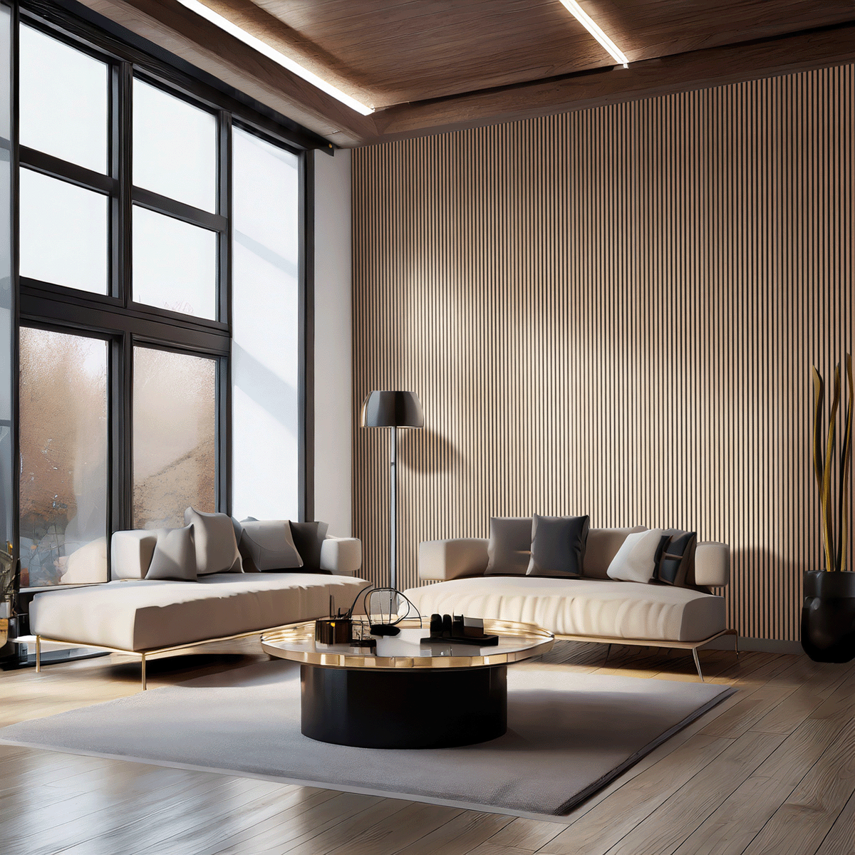 Mur en tasseaux de bois | Panneaux acoustiques | WoodUpp